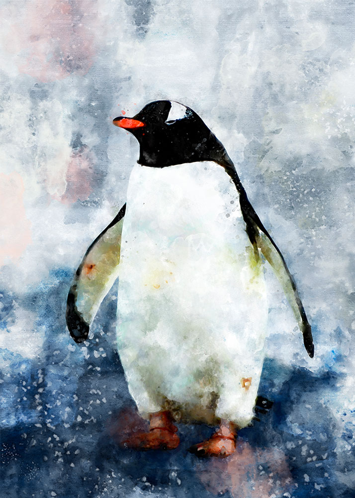 Oryginalny obraz Artistiq Biegun Tańczący Pingwin | Artistiq
