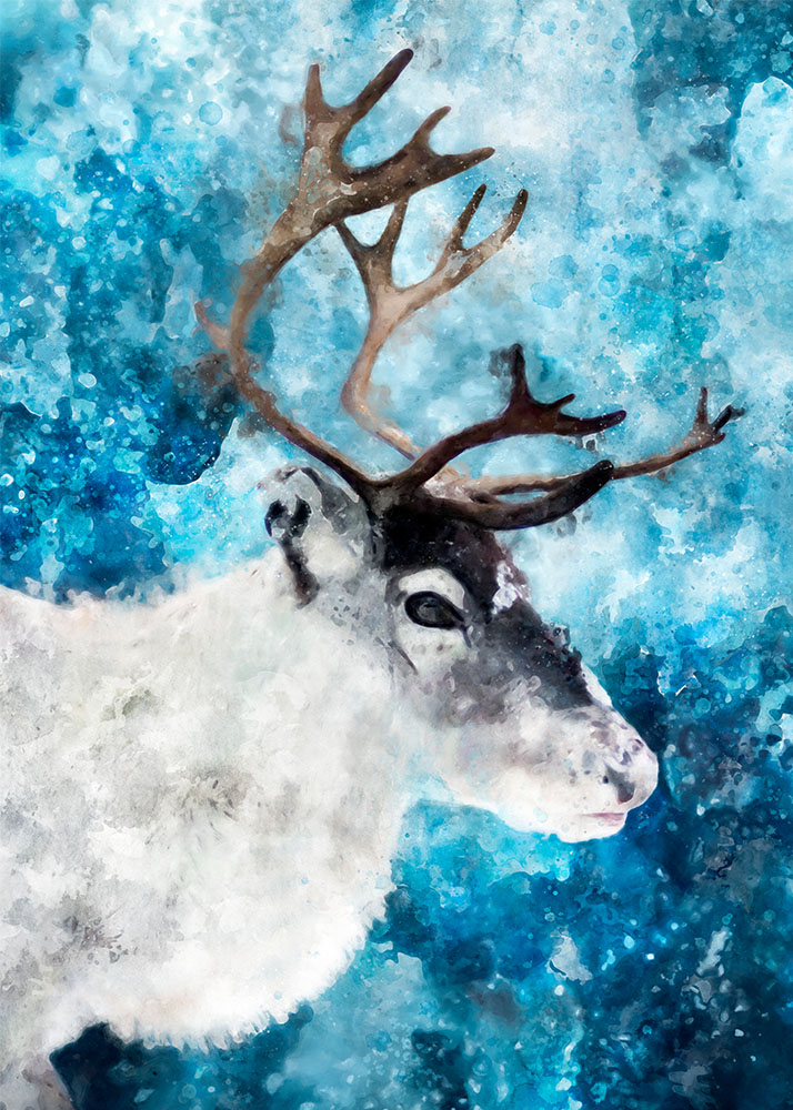 Oryginalny obraz Artistiq Biegun Renifer | Artistiq